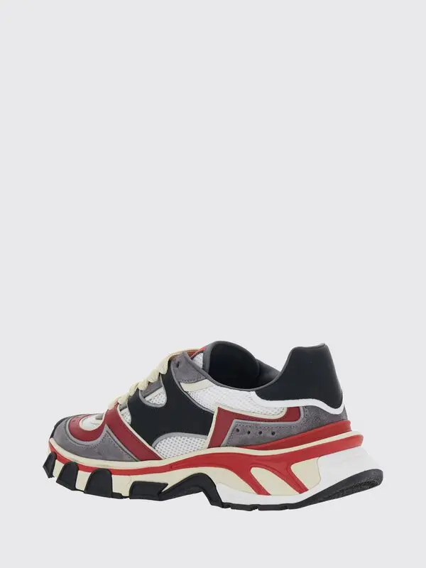 Dolce & Gabbana Dg Country Road Calfskin And Mesh Sneakers - Grey