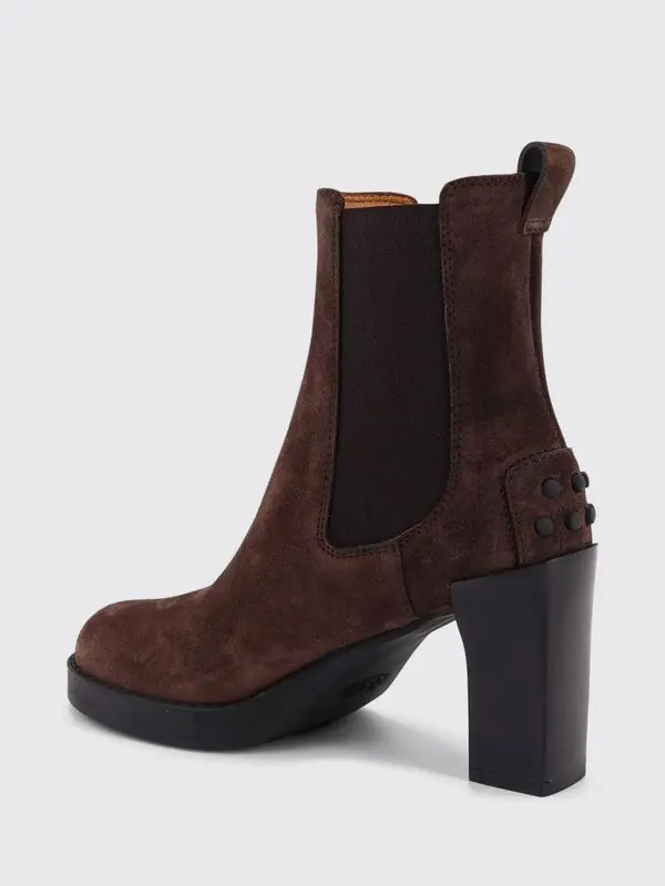 TOD'S Suede Chelsea Boots With Block Heel