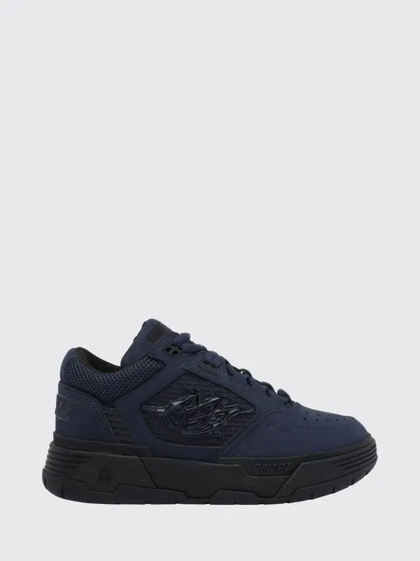Amiri Ma-94 High-top Leather And Mesh Sneakers With Contrast Logo - Blue