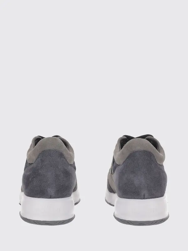 Hogan H580 Suede And Mesh Sneakers With Side Logo - Blue