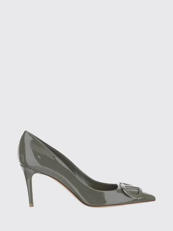 Valentino Garavani Vlogo Signature Patent Leather Pumps - Mud