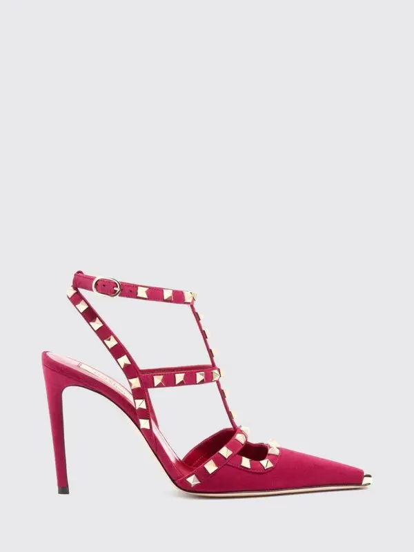 Valentino Garavani Rockstud Suede T-strap Slingback Pumps - Emerald
