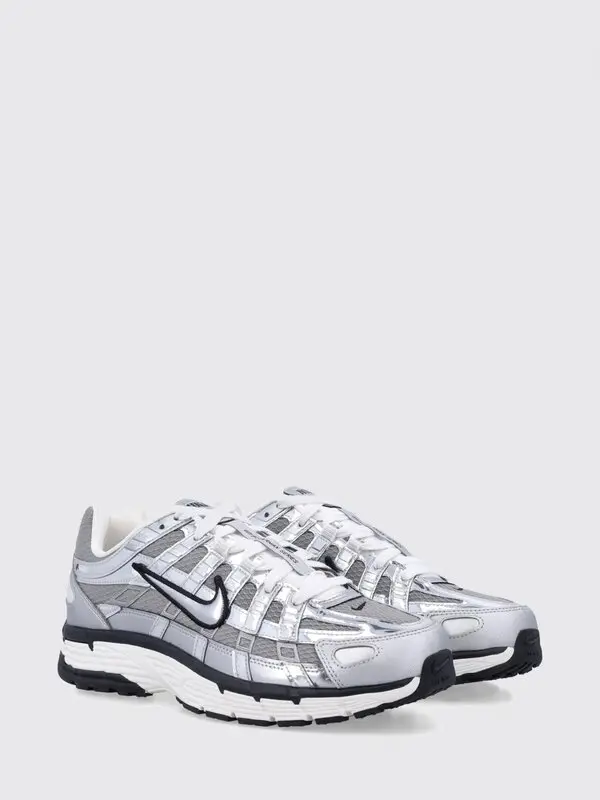 Nike P-6000 Laminated Faux Leather And Mesh Sneakers With Notched Sole