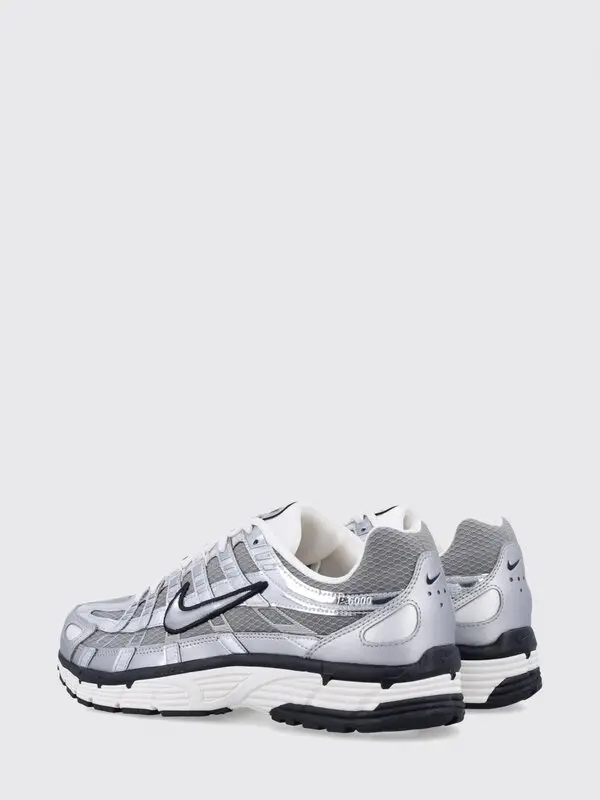 Nike P-6000 Laminated Faux Leather And Mesh Sneakers With Notched Sole