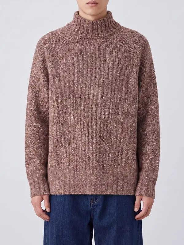 Brunello Cucinelli Slim Fit Cashmere And Silk Turtleneck Sweater - Brown
