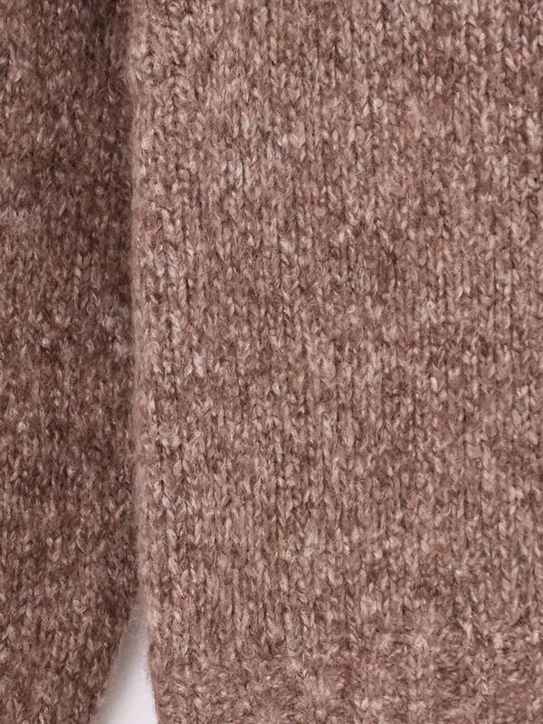 Brunello Cucinelli Slim Fit Cashmere And Silk Turtleneck Sweater - Brown