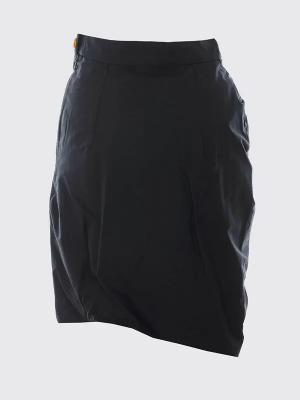 VIVIENNE WESTWOOD Draped Satin Midi Pencil Skirt With Front Slit