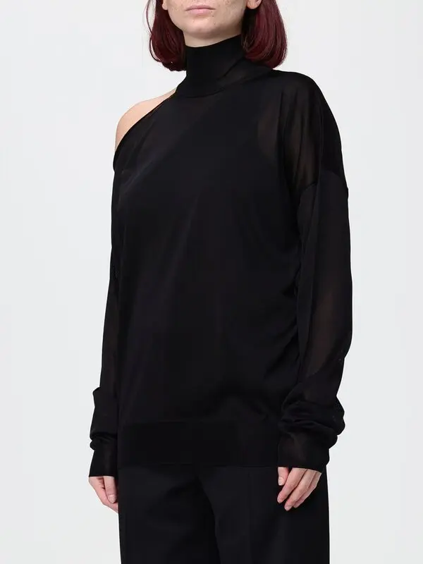 Fendi Cut-out Shoulder Turtleneck Sweater