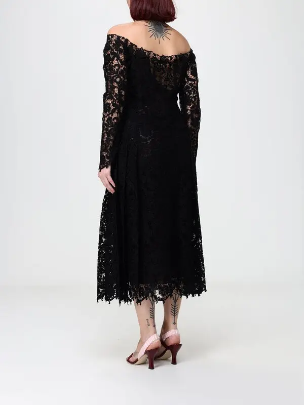 Fendi A-line Lace Midi Dress