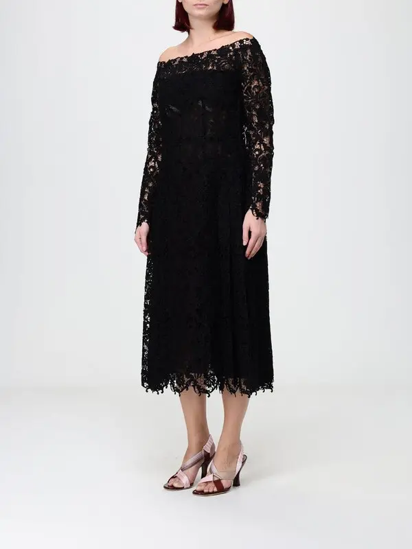 Fendi A-line Lace Midi Dress