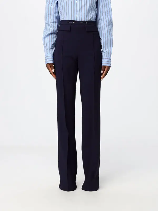 Elisabetta Franchi High-waisted Skinny Stretch-crêpe Trousers - Blue
