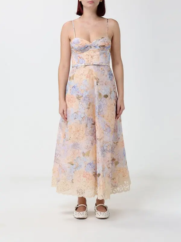 Zimmermann Printed Floral Midi Dress - Blue