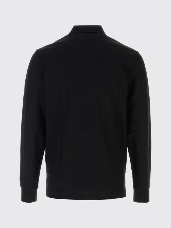 Burberry Ekd Logo Slim Fit Long-sleeved Cotton Polo