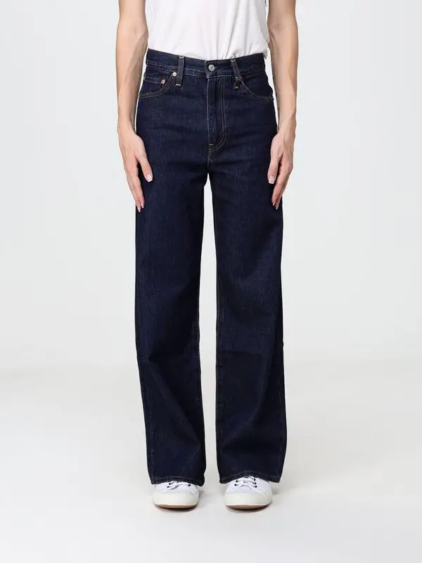 LEVI'S Ribcage High-rise Wide Leg Jeans In Cotton Denim - Grey