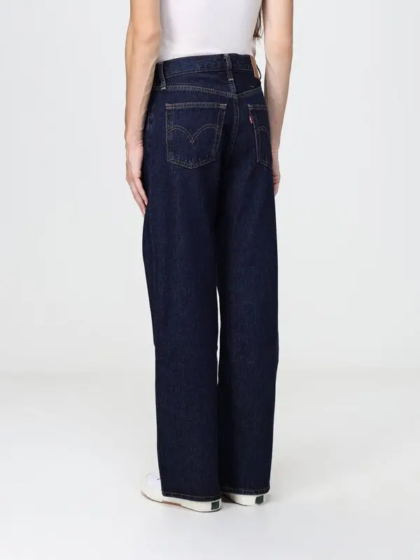 LEVI'S Ribcage High-rise Wide Leg Jeans In Cotton Denim - Grey