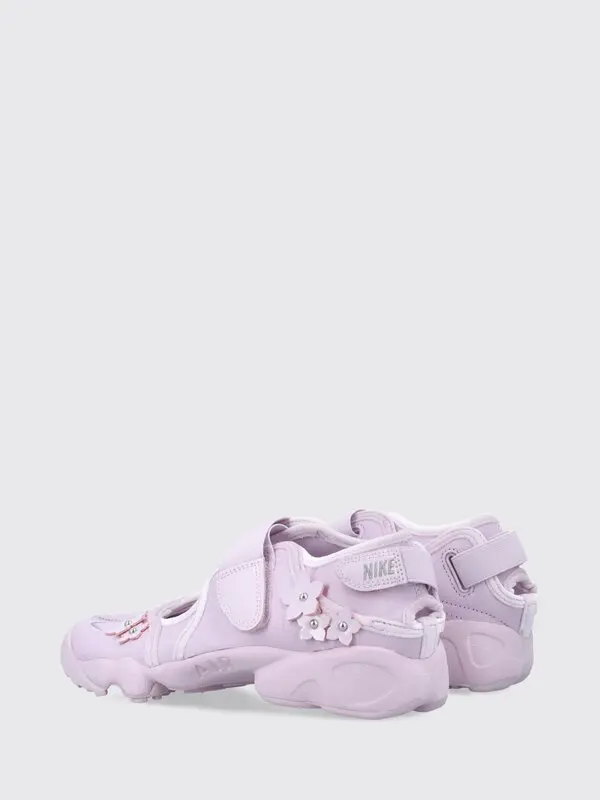 Nike Rift Leather Tabi Toe Sneakers With Floral Embroidery - Lilac
