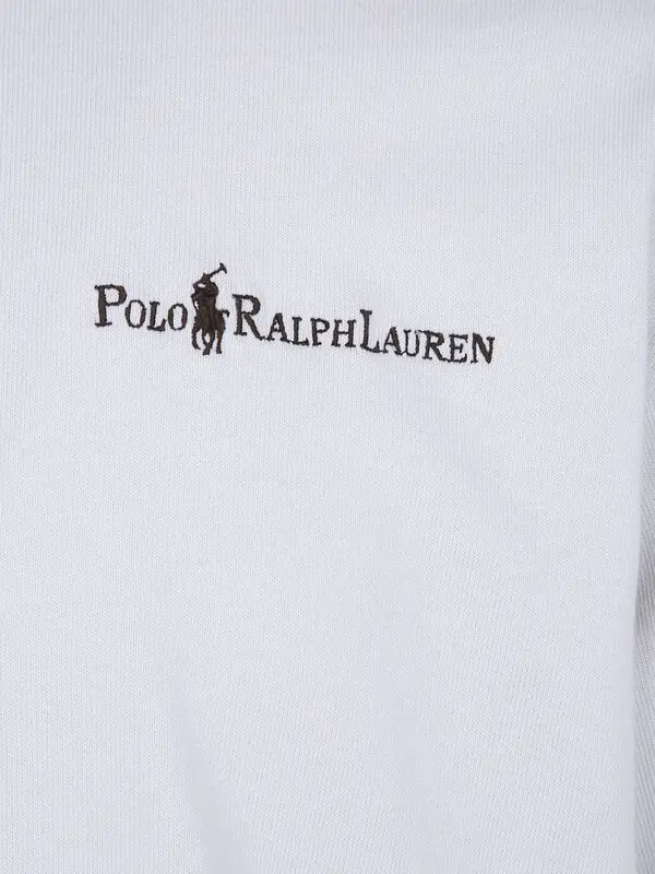 Polo Ralph Lauren Crewneck Cotton T-shirt With Contrast Logo - Grey