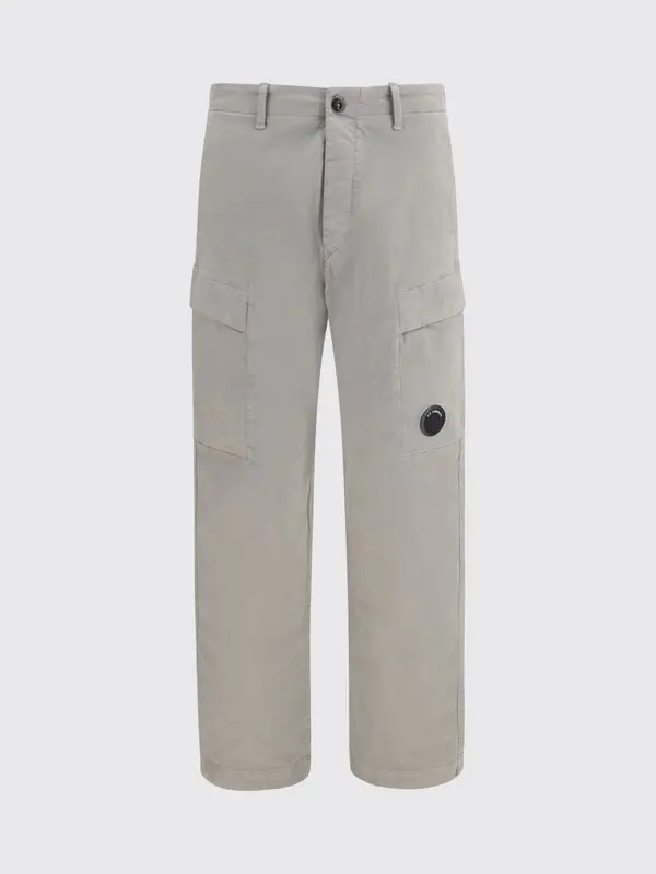 C.P. COMPANY Straight-leg Stretch Cotton Cargo Pants With Logo Appliqu - Beige
