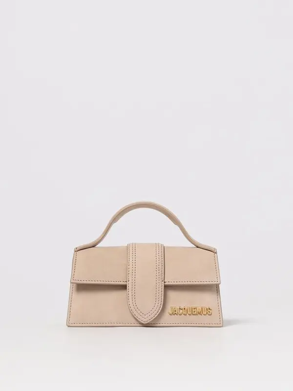 Jacquemus Bambino Suede Leather Mini Handbag With Removable Shoulder Strap - Beige