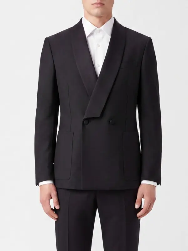 Alexander McQueen Double-breasted Wool Tuxedo Blazer With Satin Shawl Collar