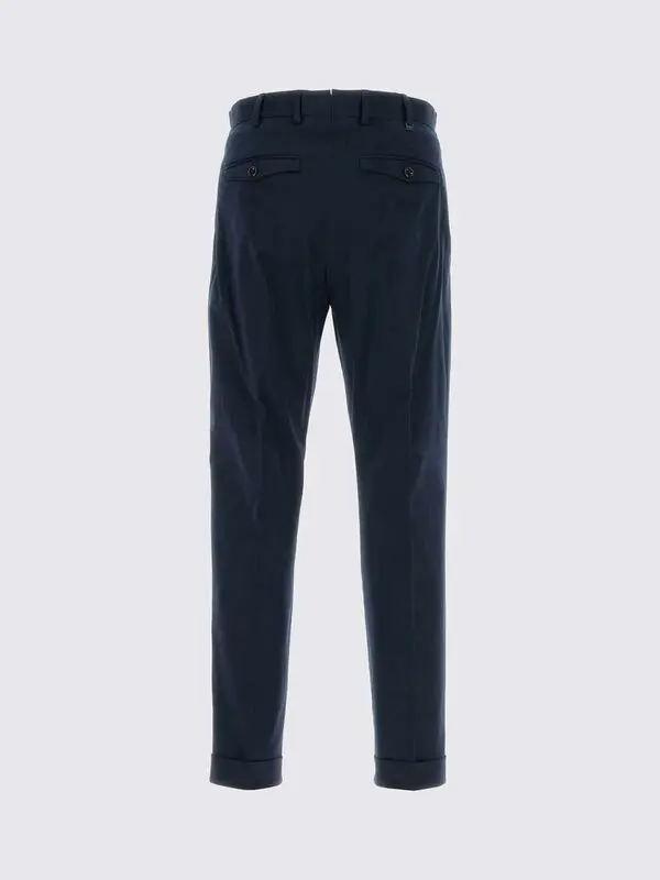 PT TORINO Pleated Slim Fit Tailored Trousers In Stretch Cotton