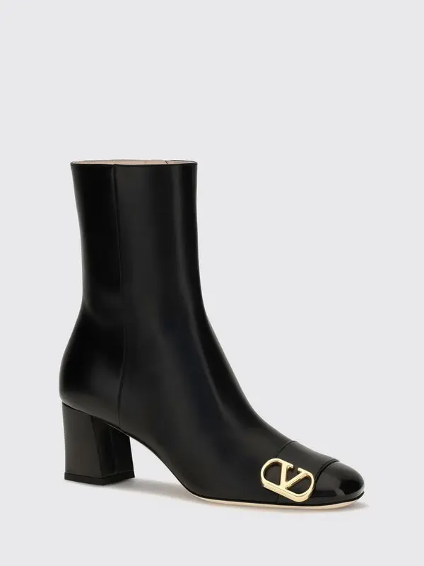 Valentino Garavani Vlogo Signature Leather Ankle Boots