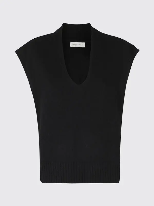 ROBERTO COLLINA V-neck Wool Knit Vest