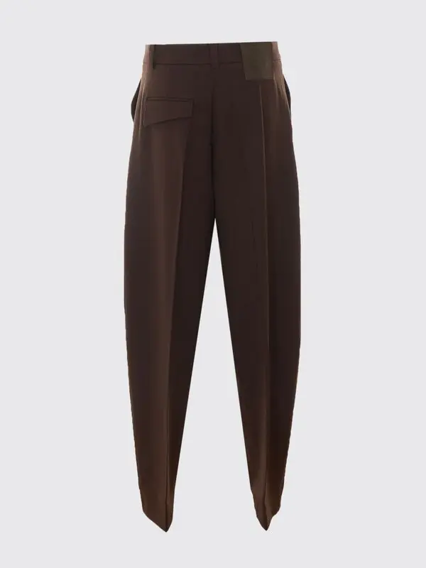 Pinko Slim Fit Skinny Wool Blend Mid-rise Pants - Brown
