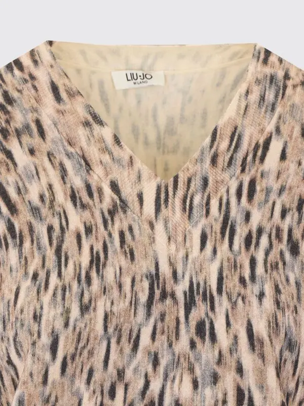Liu Jo Paisley Print Wool Blend V-neck Sweater - Brown