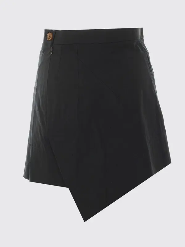 VIVIENNE WESTWOOD High-waisted Asymmetrical Cotton Mini Skirt