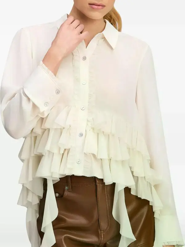 Cinq À Sept Nori Ruffled Shirt