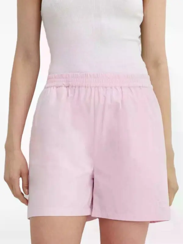 RÉSUMÉ Logo-embroidered Elasticated Waistband Shorts - Pink