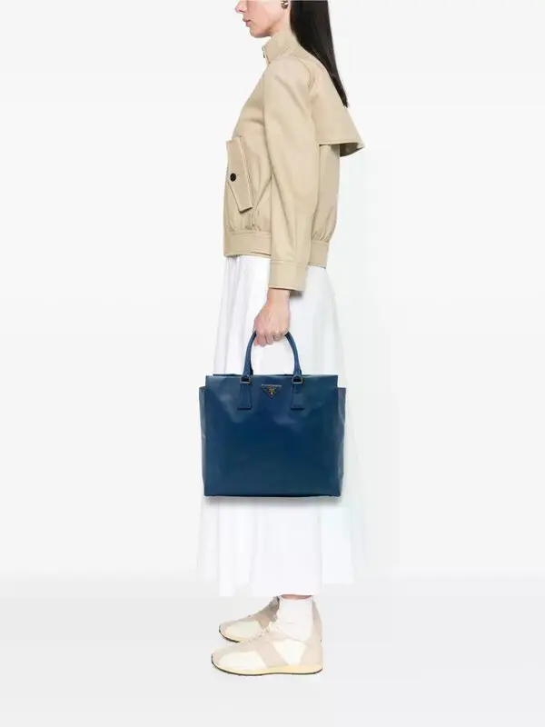 Prada Saffiano Lux Open Convertible Tote Satchel