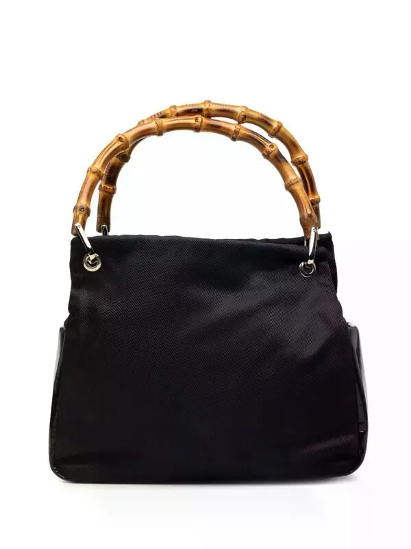 Gucci Nylon Bamboo Handbag