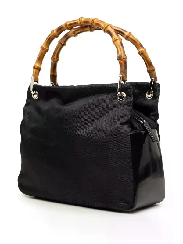 Gucci Nylon Bamboo Handbag