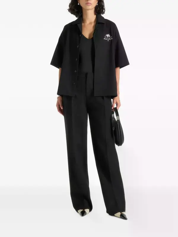 Manière De Voir Alexis Boxy Shirt With Graphic Print - Black