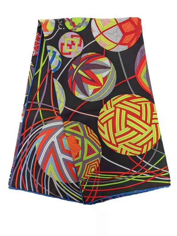 Hermès 2010-2018 L Art Du Temari Silk Scarf 90 Scarves - Black