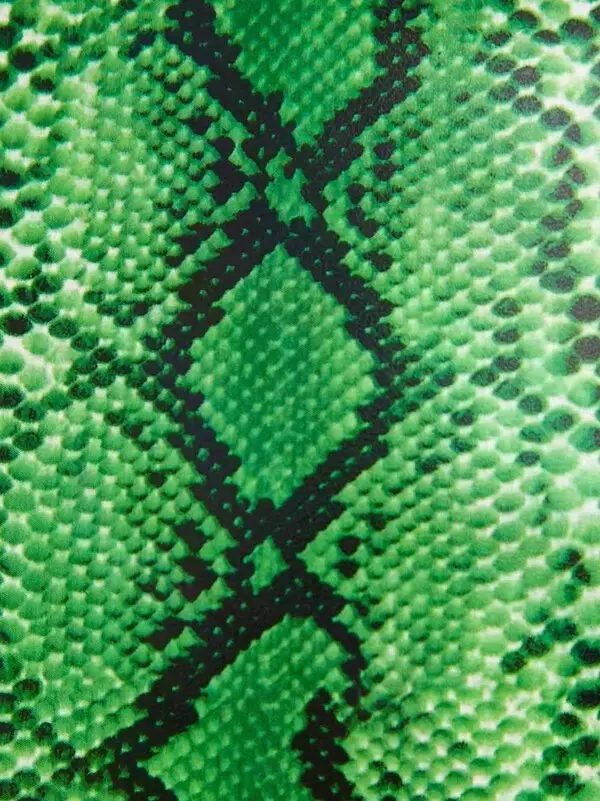 RÉSUMÉ Snake-effect Strapless Cropped Top