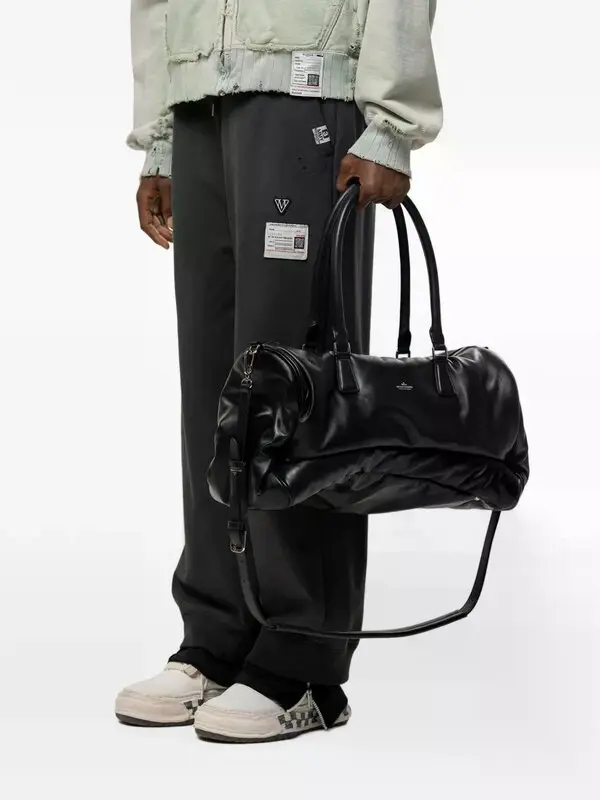 Mihara Yasuhiro Pucker Puffer Duffle Bag In Sheep Leather
