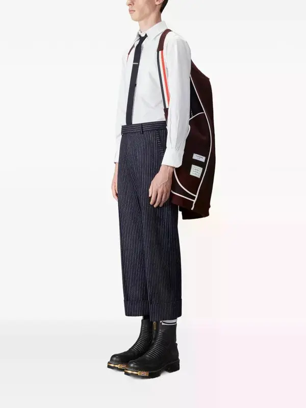 Thom Browne Double Face Melton Wide Shoulder Shell Coat