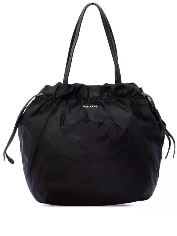 Prada Tessuto Canapa Logo Tote Bag