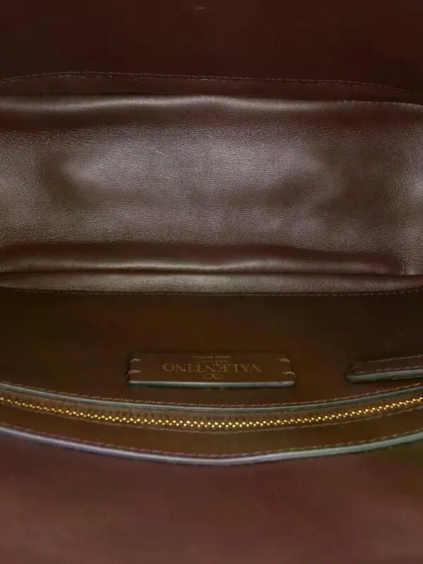 Valentino Garavani Medium Raffia Roman Stud Satchel