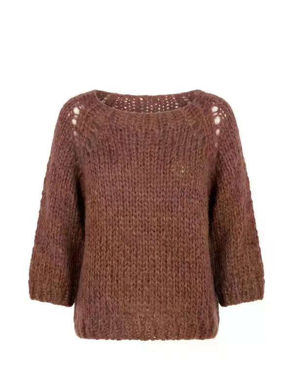 DONDUP Mohair Chunky-knit Sweater - Brown