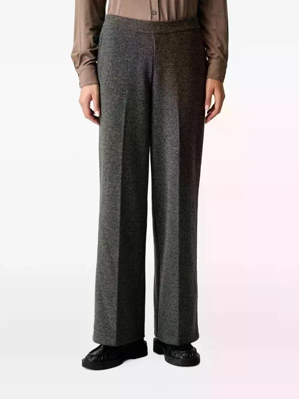 Marc O'polo Pressed-crease Straight-leg Trousers - Grey