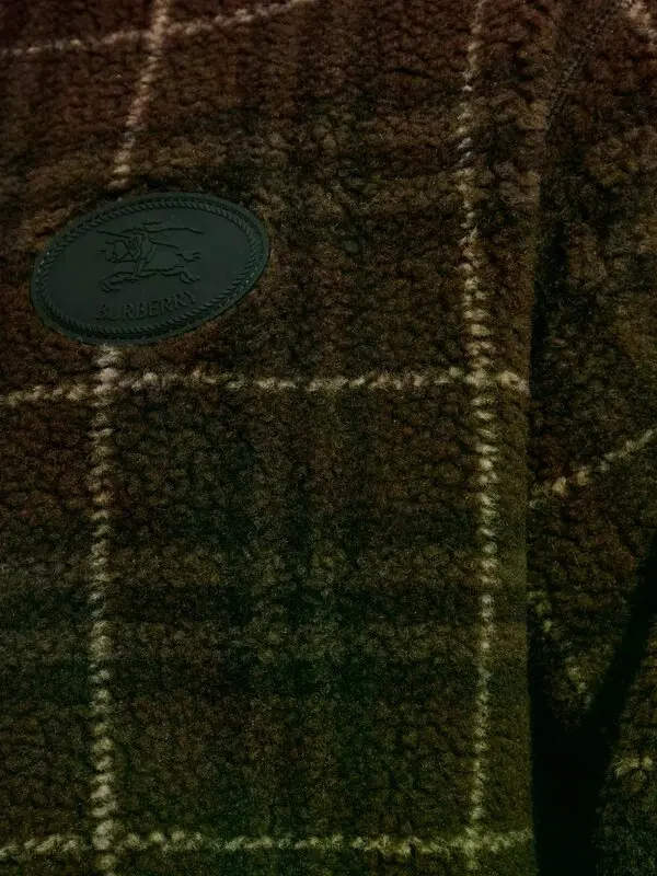 Burberry Check Wool-cashmere Blend Fleece Jacket