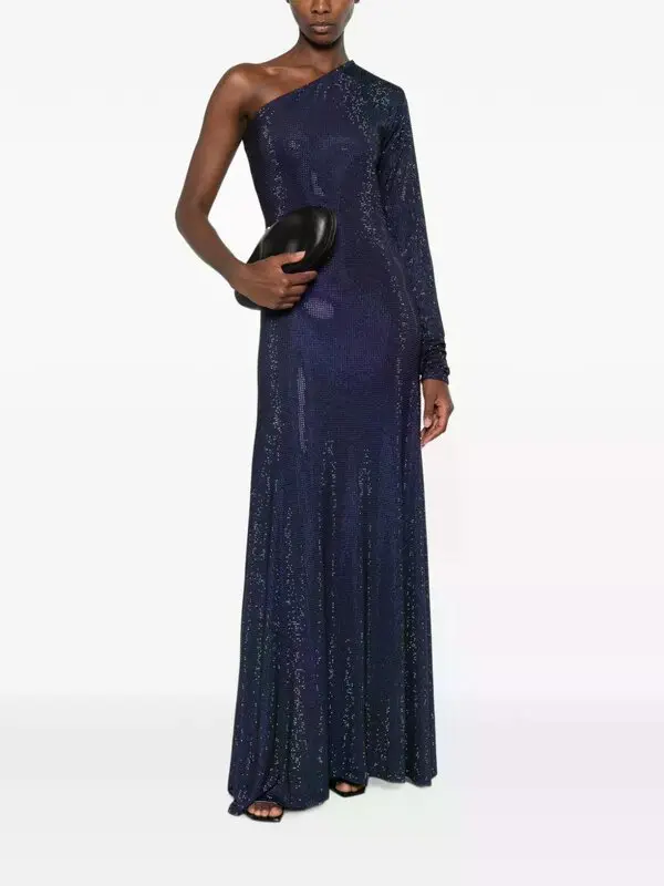 DUNESI Gabriella One-shoulder Embellished Maxi Dress