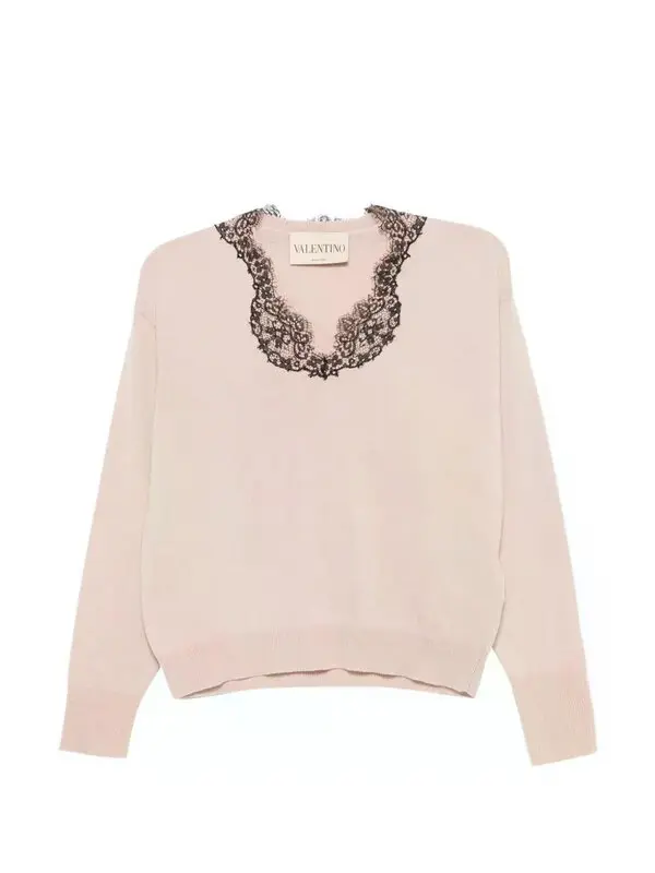 Valentino Garavani Lace-trim Sweater