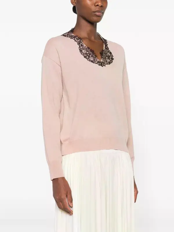 Valentino Garavani Lace-trim Sweater