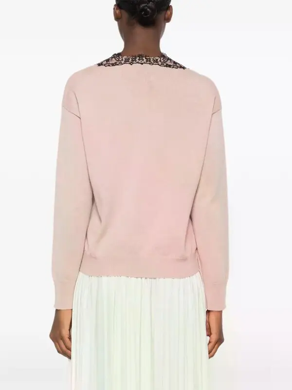 Valentino Garavani Lace-trim Sweater