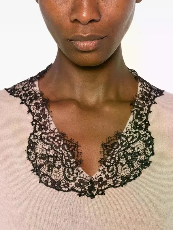 Valentino Garavani Lace-trim Sweater